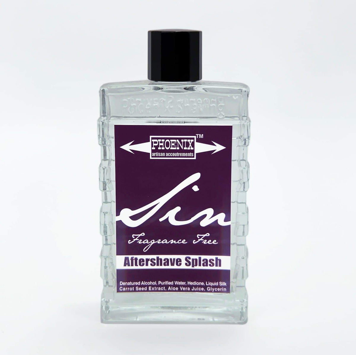 SIN Alcohol Based - Fragrance Free Silky Aftershave Splash - Hedione ...