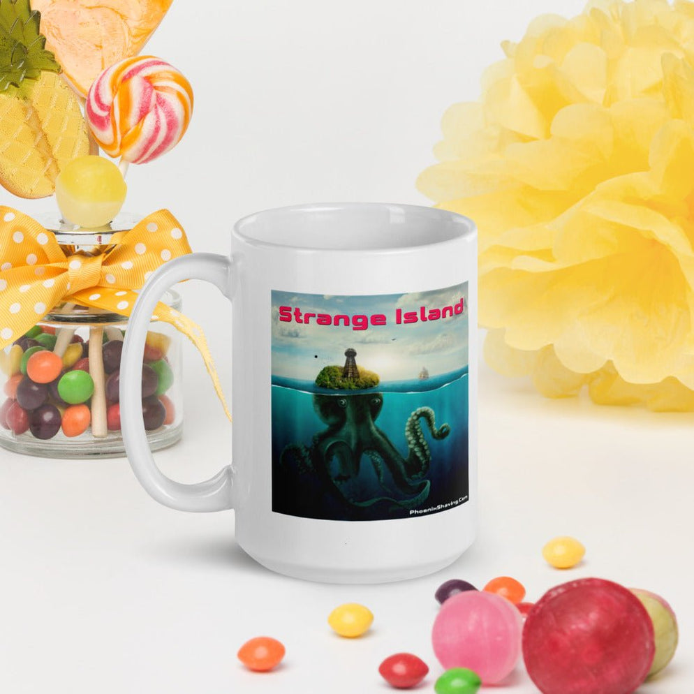 Strange Island White Glossy Diner Style Coffee Mug | Available in 2 Si ...
