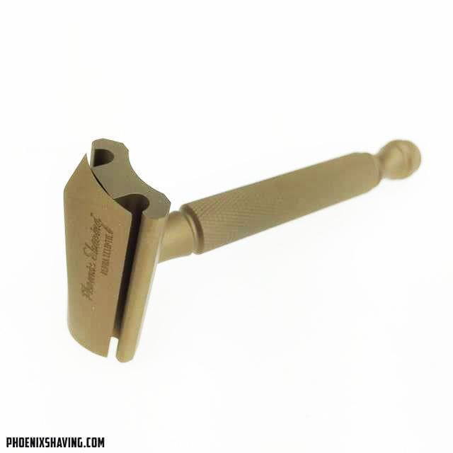 The Alpha Ecliptic Slant Razor | Anodized Antique Bronze 7075 Aluminum ...